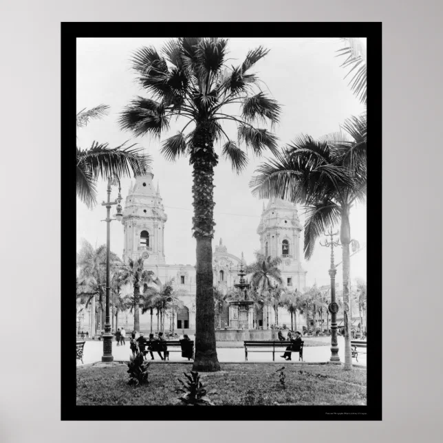 Lima, Peru Cathedral 1902 Poster | Zazzle