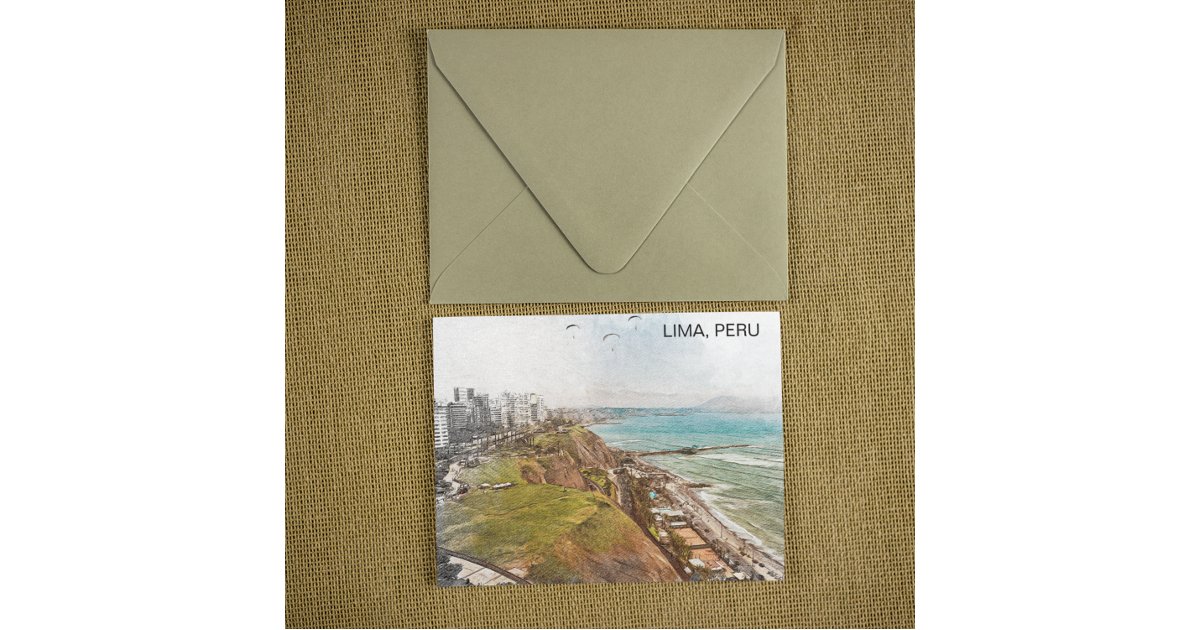 Lima Peru Pacific Ocean View Postcard | Zazzle