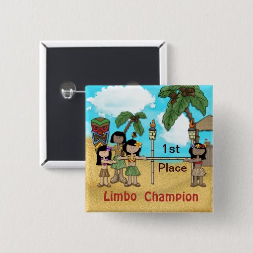 Limbo Luau Birthday Party - Limbo Champion Pinback Button | Zazzle