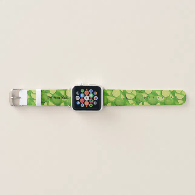 Lime Background Apple Watch Band | Zazzle