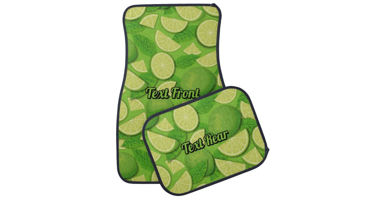 Lime Background Car Floor Mat | Zazzle