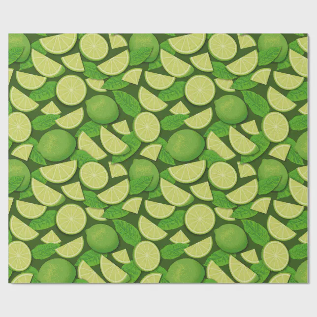 Lime Background Wrapping Paper | Zazzle