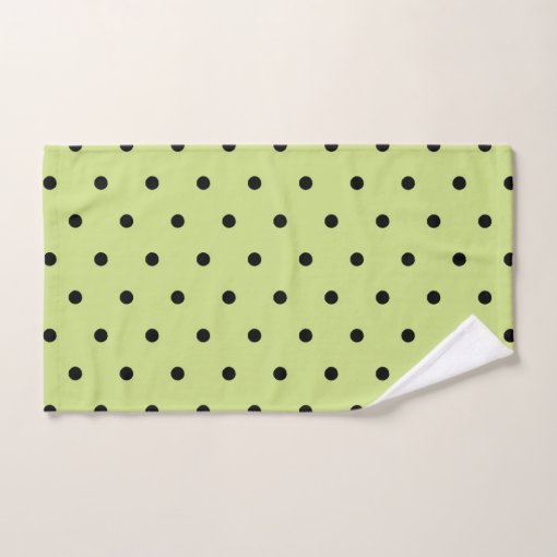 Lime Chartreuse Whimsical Black Polka Dot Bath Towel Set | Zazzle