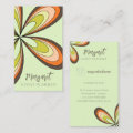 Lime Daisy Event Planner Groovy 70s Hippie Flower Business Card | Zazzle