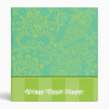 Lime & Deep Aqua Blue Binder With Stripes | Zazzle