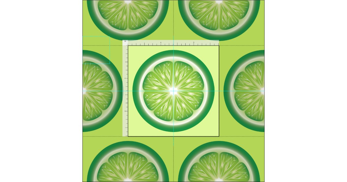Lime Fruit Slices Pattern Fabric | Zazzle