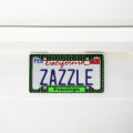 Lime Green and Black Polka Dot Pattern with Name License Plate Frame ...