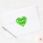 Lime Green and White Polka Dot Thank You Stickers | Zazzle