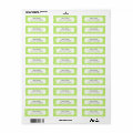 Lime Green and White Polka Dots Label | Zazzle