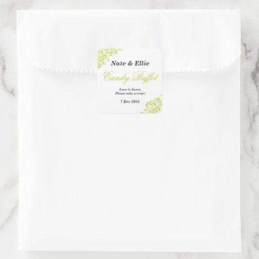 Lime green candy buffet Sticker | Zazzle