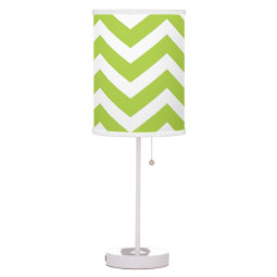 Lime Green Chevron Table Lamp | Zazzle