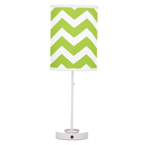 Lime Green Chevron Table Lamp | Zazzle