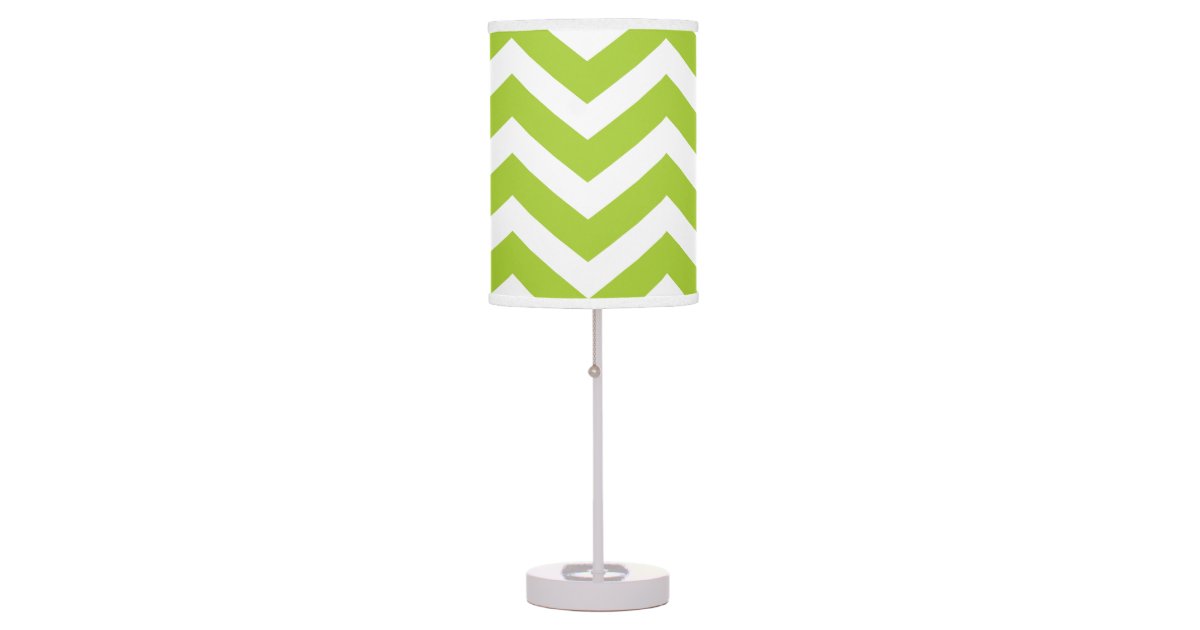 Lime Green Chevron Table Lamp | Zazzle