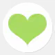Lime green heart love or Valentines day Classic Round Sticker | Zazzle