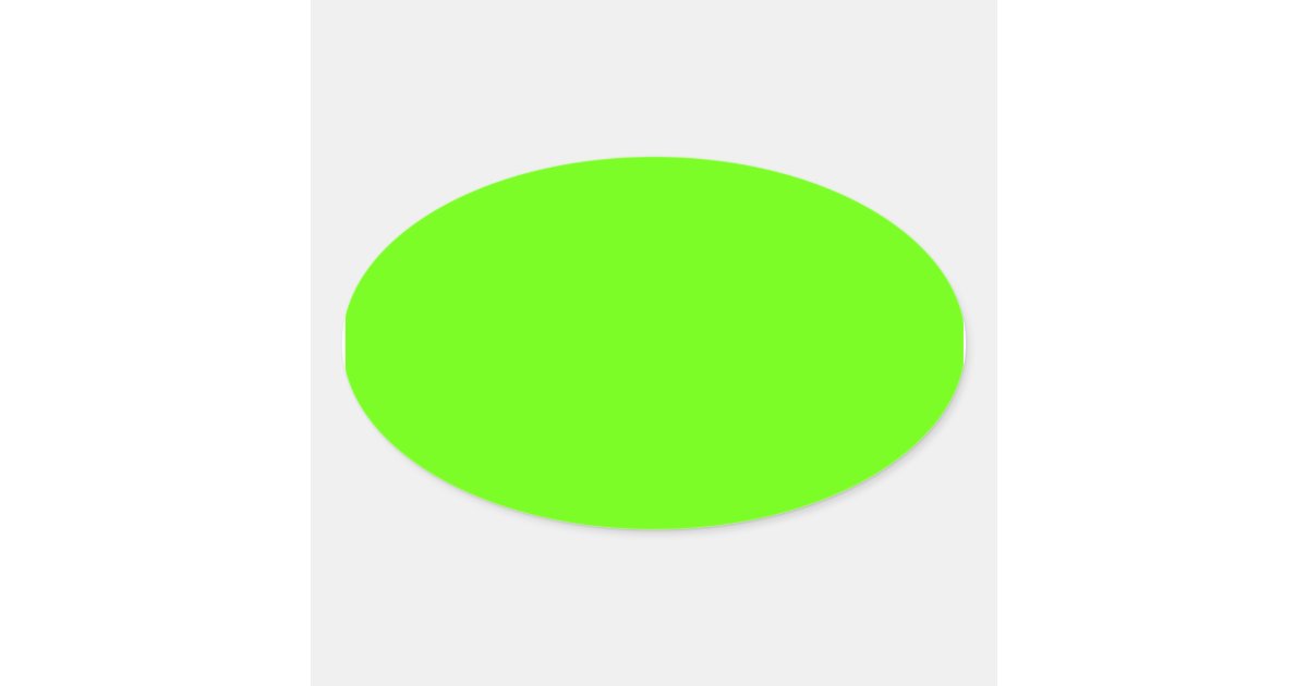 Lime Green Oval Sticker | Zazzle