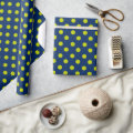 Lime Green Polka Dots on Navy Blue Wrapping Paper | Zazzle