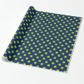 Lime Green Polka Dots on Navy Blue Wrapping Paper | Zazzle