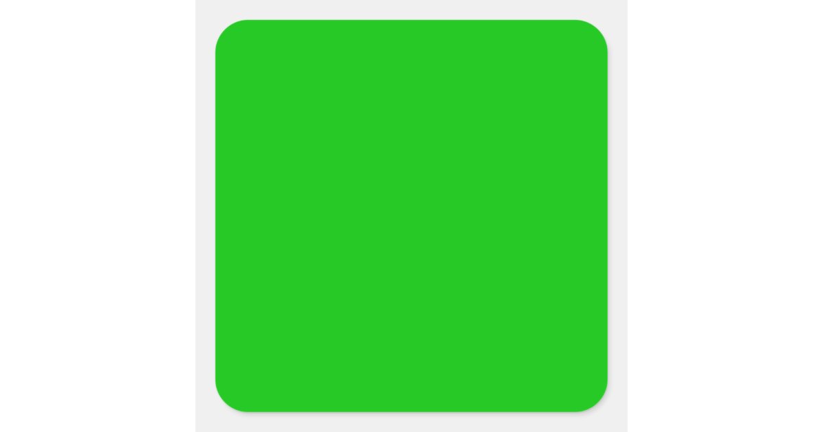 Lime Green Square Sticker | Zazzle