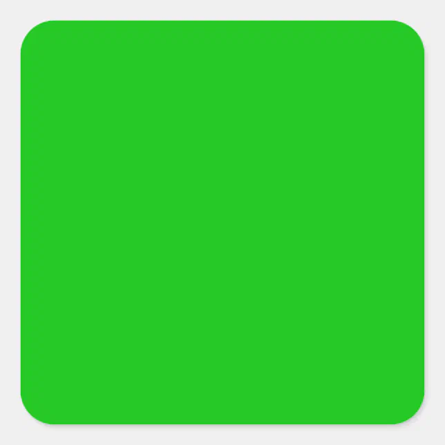 Lime Green Square Sticker | Zazzle