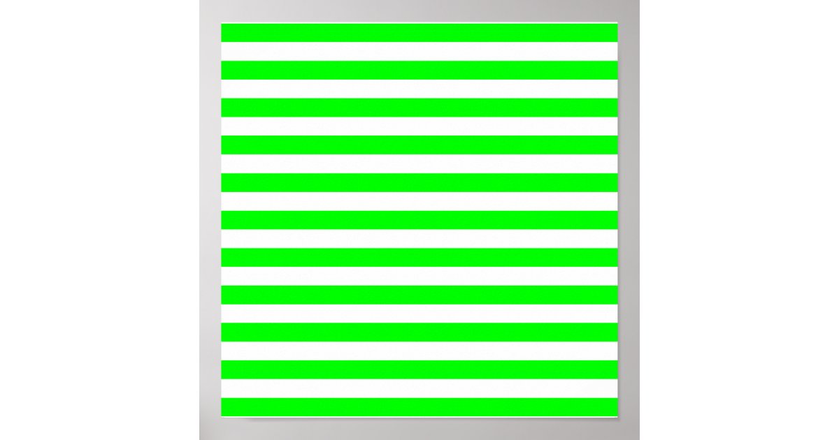 Lime Green Stripes Poster | Zazzle