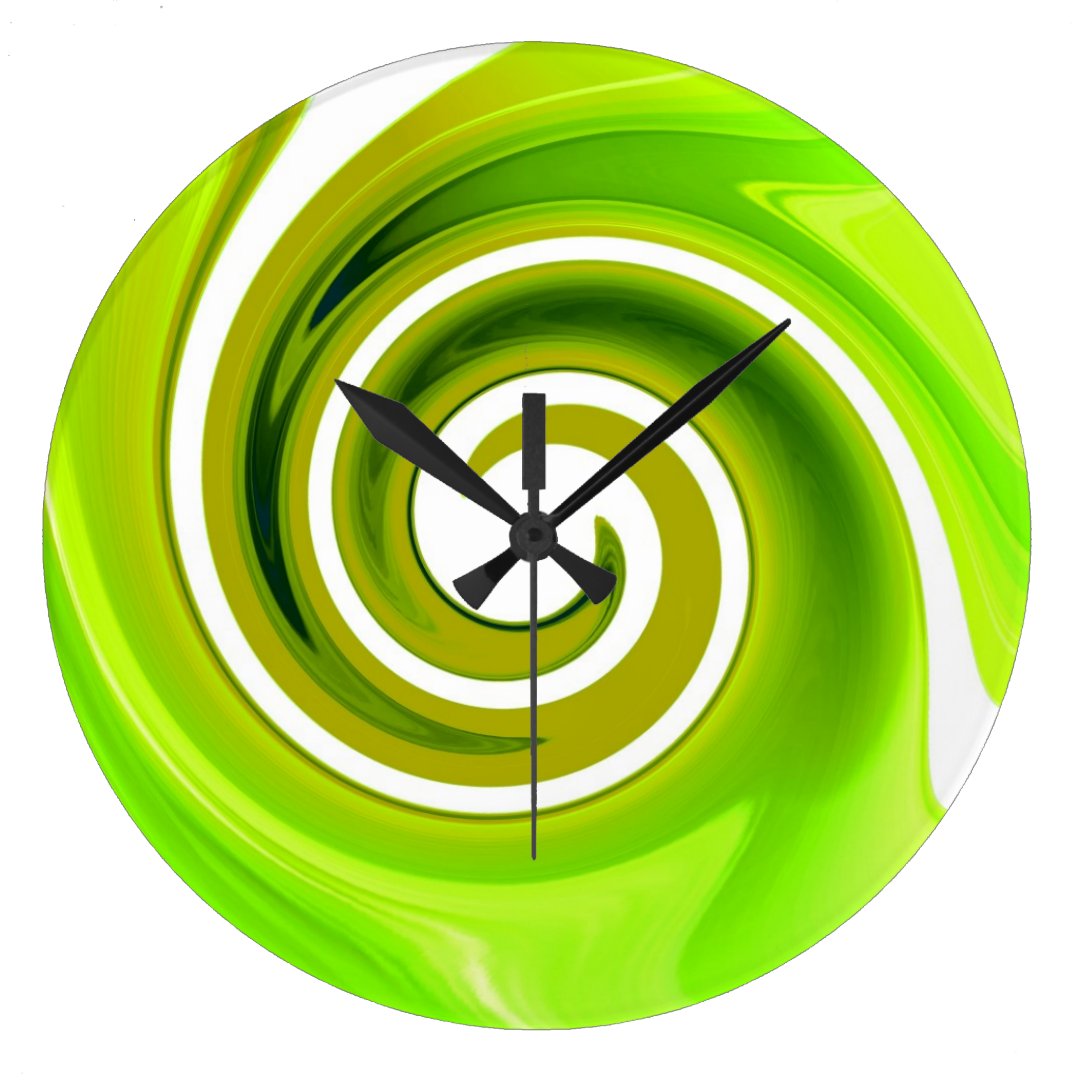 Lime Green Wall Clock | Zazzle