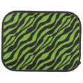 Lime Green Zebra Animal Stripes | DIY Name Car Mat | Zazzle