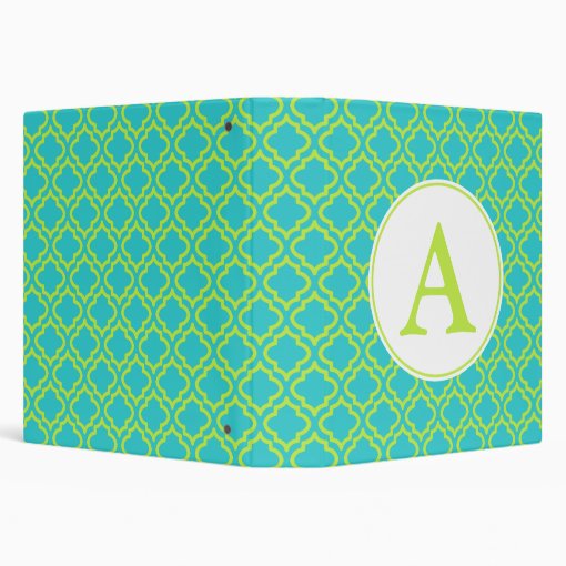 Lime Monogram Teacher's School Binder Scrapbook | Zazzle