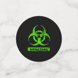 Lime Neon Green Bio-Hazard Chemicals Graphic Confetti | Zazzle