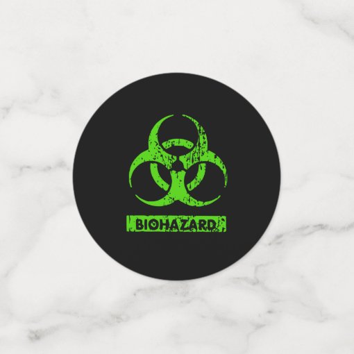 Lime Neon Green Bio-Hazard Chemicals Graphic Confetti | Zazzle