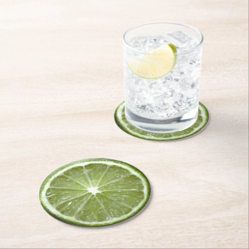 Lime Paper Coasters | Zazzle