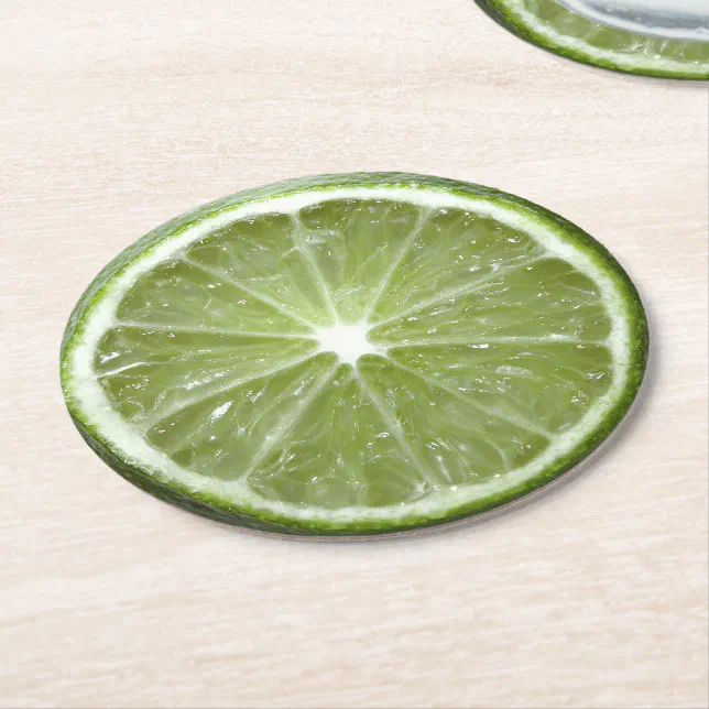 Lime Paper Coasters | Zazzle