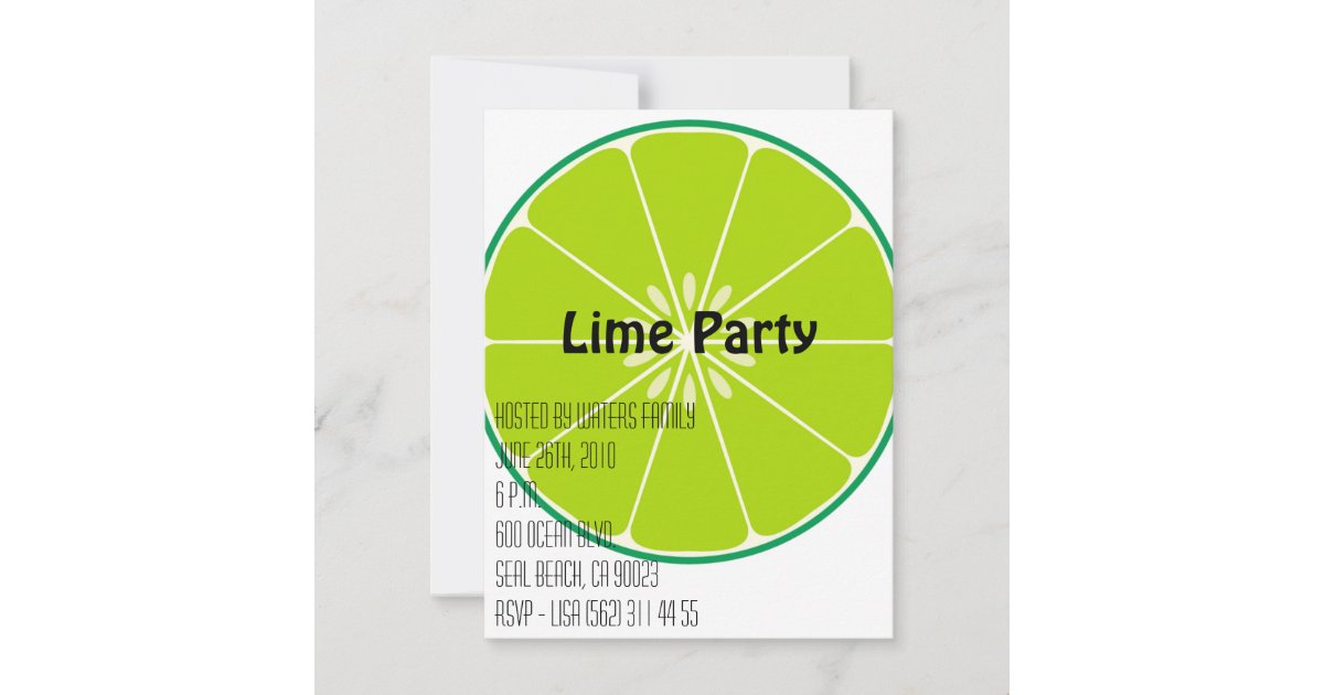 Lime Party Invitation | Zazzle