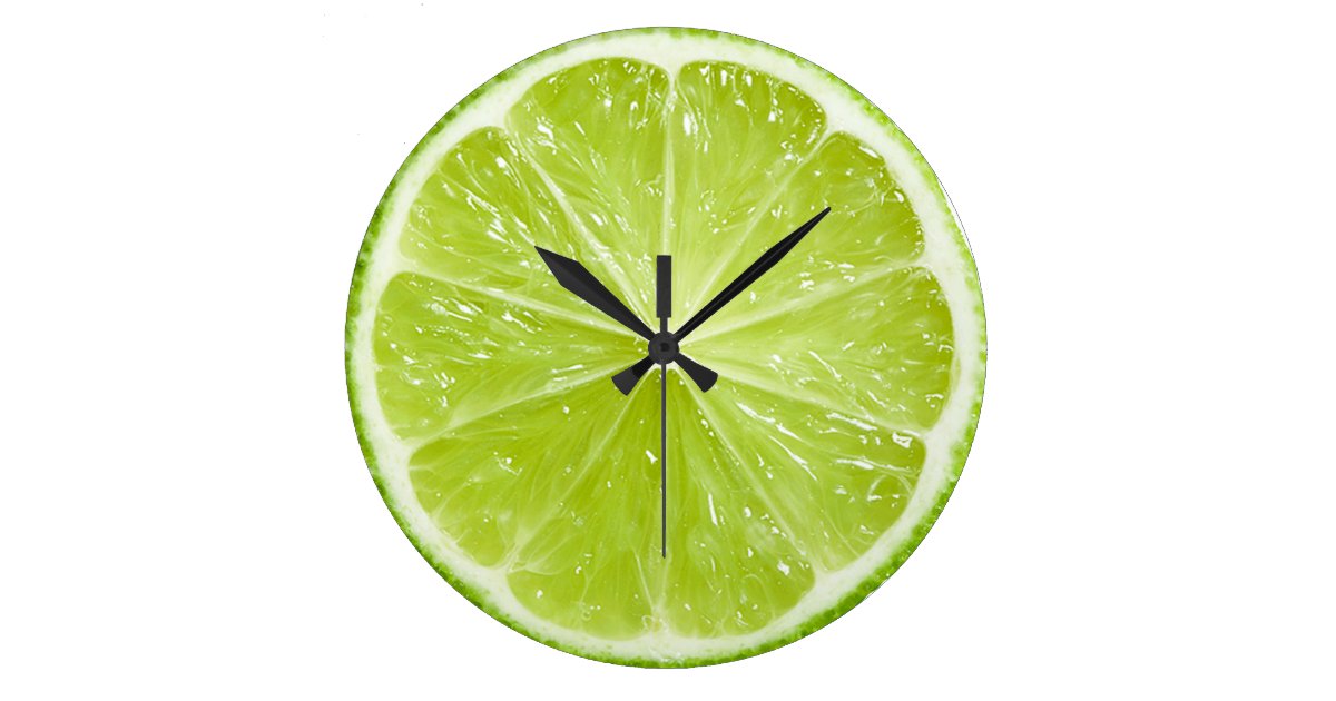 lime slice wall clock | Zazzle.com