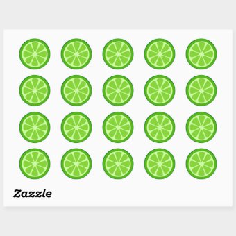 LIme Time Classic Round Sticker | Zazzle
