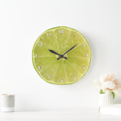 Lime Wall Clock with numbers | Zazzle