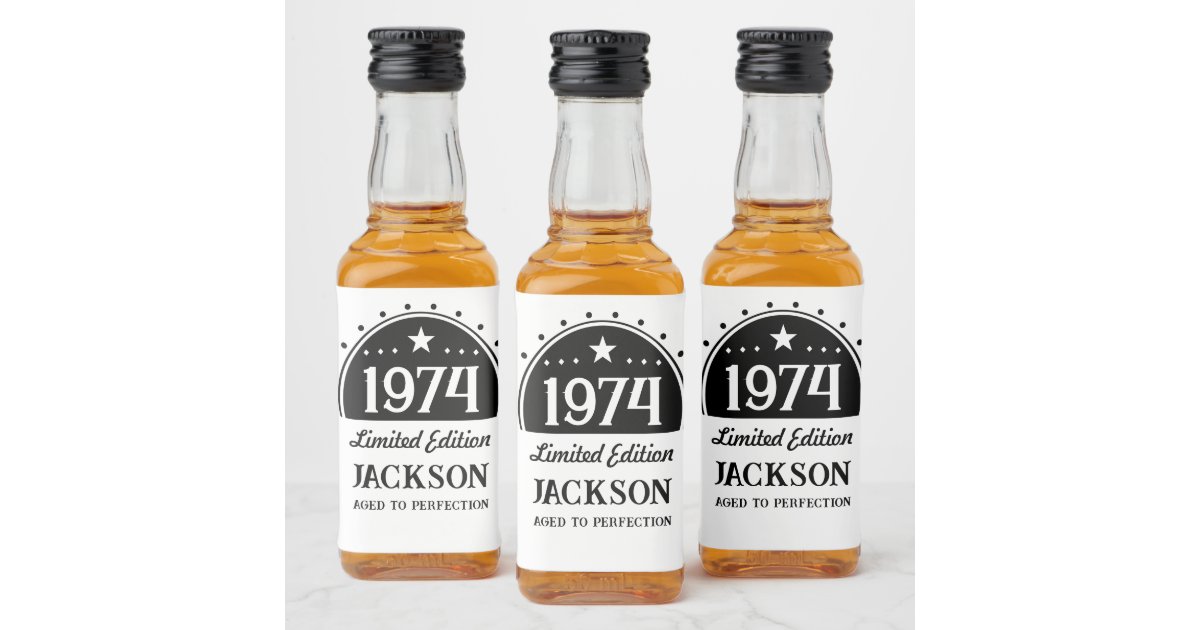 Limited Edition 50th Birthday Liquor Bottle Label | Zazzle