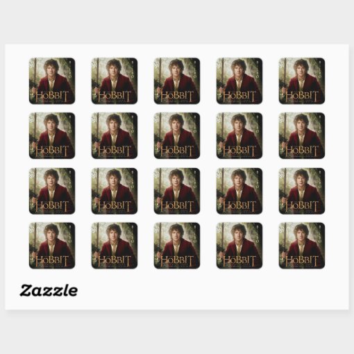 Limited Edition Artwork: BILBO BAGGINS™ Square Sticker | Zazzle