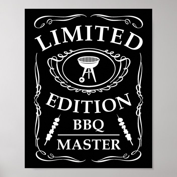 Limited Edition BBQ Master Smoker Grill Barbecue Poster | Zazzle.com