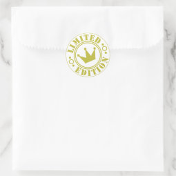 limited edition classic round sticker | Zazzle