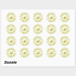 limited edition classic round sticker | Zazzle