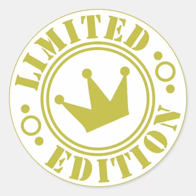 limited edition classic round sticker | Zazzle