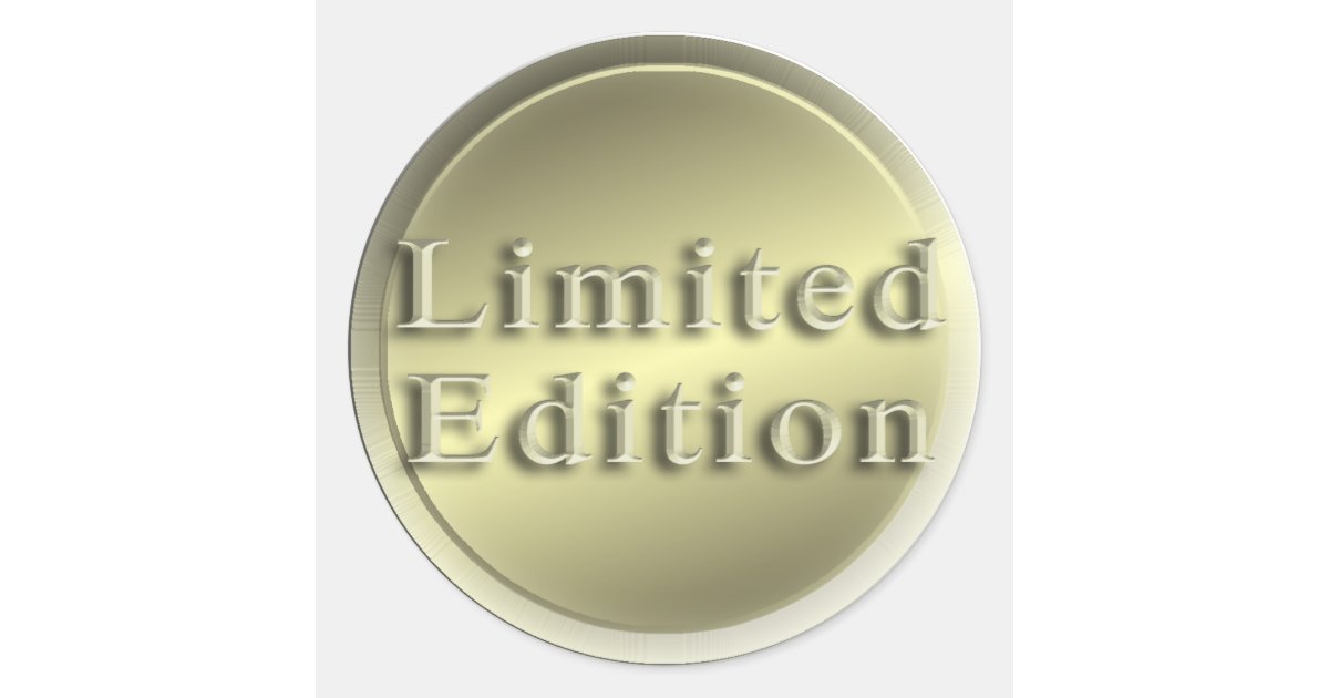 Limited Edition. Gold Classic Round Sticker | Zazzle