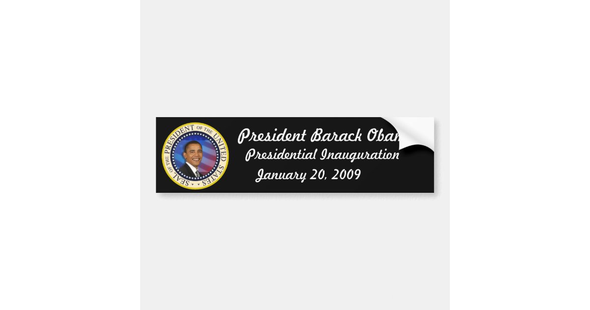 LIMITED EDITION Obama Inauguration COLLECTORS Bumper Sticker | Zazzle