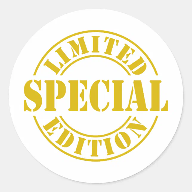 Limited-Edition-special-2.png Classic Round Sticker | Zazzle