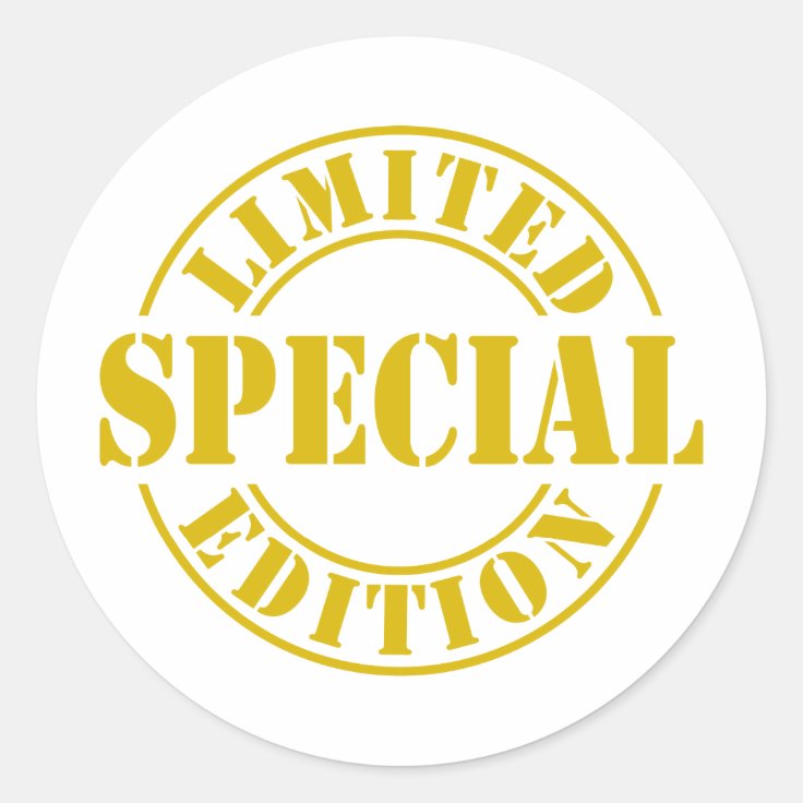 Limited-Edition-special-2.png Classic Round Sticker | Zazzle