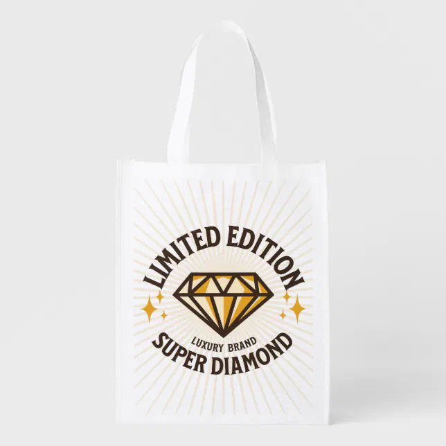 LIMITED EDITION Super Diamond Sunburst Grocery Bag | Zazzle