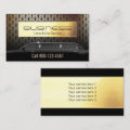 Limo & Car Service Modern Gold Limousine Driver Business Card | Zazzle