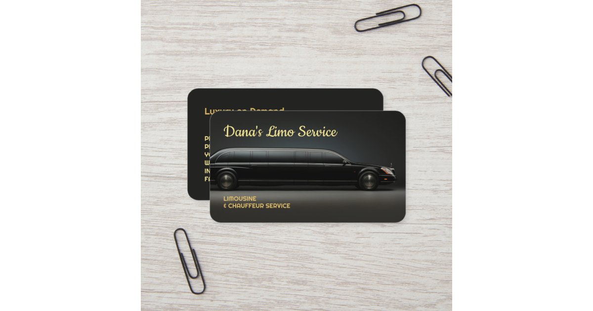 Limo Service Business Card | Zazzle