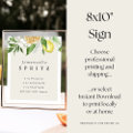 Limoncello Spritz Recipe Printable Cocktail Sign | Zazzle