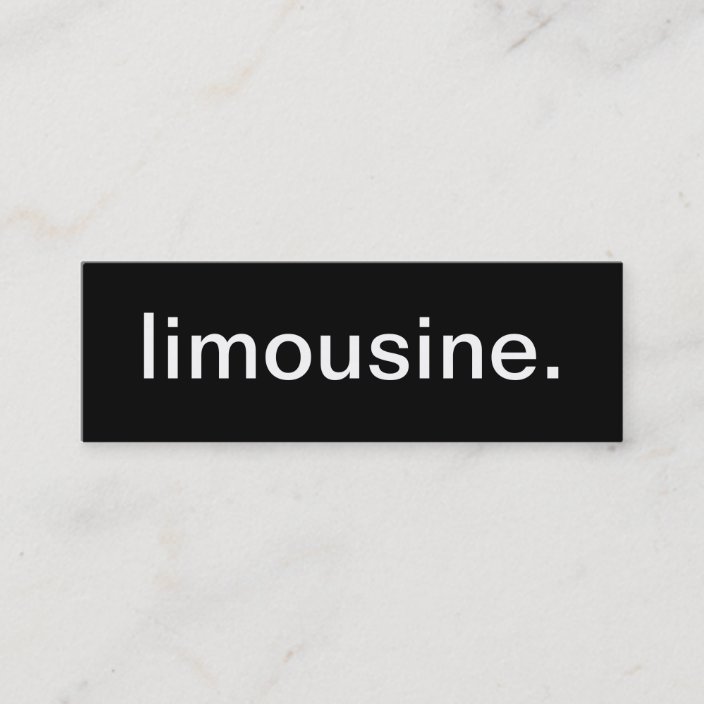 Limousine Business Card | Zazzle.com